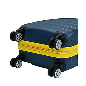 Rockland Melbourne Hardside Expandable Spinner Wheel Luggage, Navy, Carry-On 20-Inch