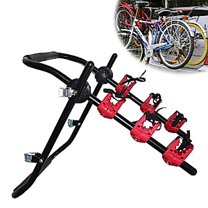 Portable 3-Bicycle Trunk-Mount Bike Carrier Rack Hatchback for SUV for Partially SUV Car Rack Foldable