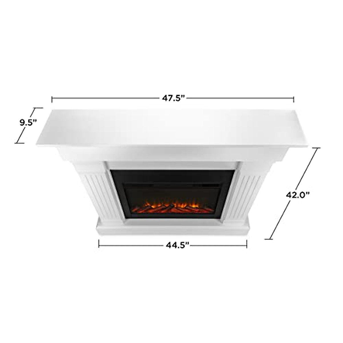 Real Flame 8020E-W Crawford Electric Fireplace, White