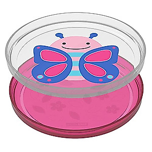 Skip Hop Non-Slip Baby Plates, Zoo Smart Serve, 2 Pack, Butterfly