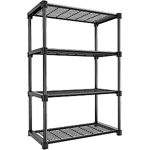 REIBII Wire Shelving Shelving Units and Storage Metal Shelves Storage Shelves 4-Tier Shelving Unit Storage Shelf Pantry Shelves Wire Shelf, 25.6" W x 15.8" D x 47.3" H