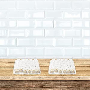 ZEONHEI 4 Pack 30 Jars Embroidery Diamond Painting Storage Containers, Clear Rhinestone Storage Containers with Lids and Stickers, Bead Storage Containers Glitter Organizers for Diamond Art Supplies