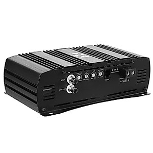 NVX XAD13 2000W RMS 1-OHM Stable Full Bridge Class D High Power Competition Monoblock Car Audio MOSFET Amplifier with Remote Subwoofer Level Control