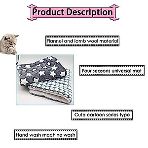 Bunny Warm Bed Mat Soft 20.1"x12.2" Hamster Plush Pad Small Animal Winter Sleep Bedding Mat Washable Bed House Nest Accessories for Bunny Hamster Guinea Pig Squirrel Hedgehog Chinchilla(2pcs)