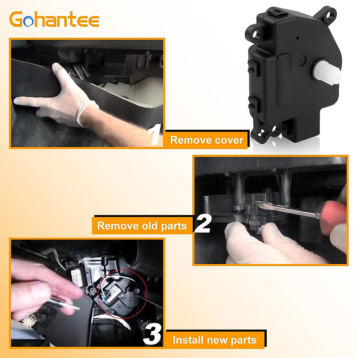 604-029 HVAC Heater Air Blend Door Actuator Replaces # 68018109AA 604029 Replacement for Chrysler 200 Cirrus Aspen Sebring Dodge Avenger Caliber Durango Journey Patriot Compass Wrangler Ram ProMaster