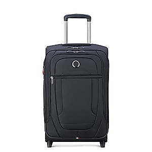 DELSEY Paris Helium DLX Softside Expandable Luggage with 2 Wheels, Black, Carry on 21 Inch