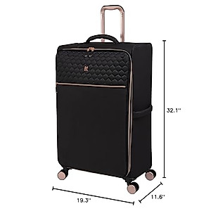 it luggage Divinity II 32" Softside Checked 8 Wheel Spinner, Black