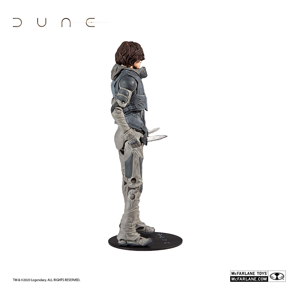 McFarlane Toys Dune Paul Atreides 7-inch Action Figure with Build-A Glossu ‘Beast’ Rabban Figure Parts, Multicolor