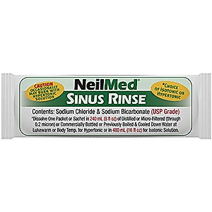 NeilMed Sinus Rinse Extra Strength Hypertonic Kit with 30 Premixed Packets