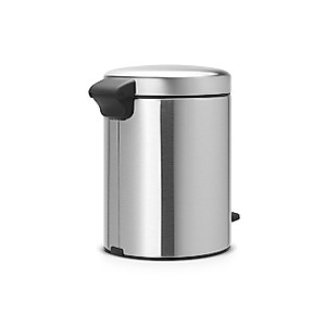 Brabantia Bathroom Pedal Bin 5L, 1.3 Gal, Matt Steel