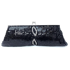 Frewahmesh Evening Clutch Metal Mesh Purse Bag for Cocktail Party Prom Wedding Banquet