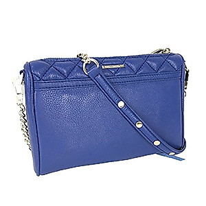 Rebecca Minkoff Mini MAC Quilted Leather Clutch Crossbody Bag, Royal Blue