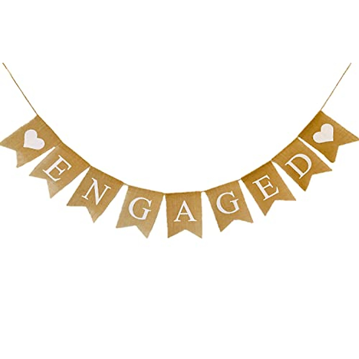 Shimmer Anna Shine Engagement Party Decorations Engaged Burlap Banner