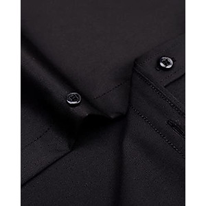 Alimens & Gentle Mens Short Sleeve Dress Shirts Regular Fit Solid Casual Button Down Shirts X-Large