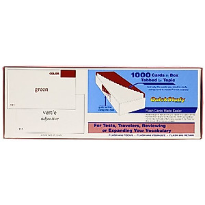 French Vocabulary Flash Cards - 1000 cards: a QuickStudy Reference Tool