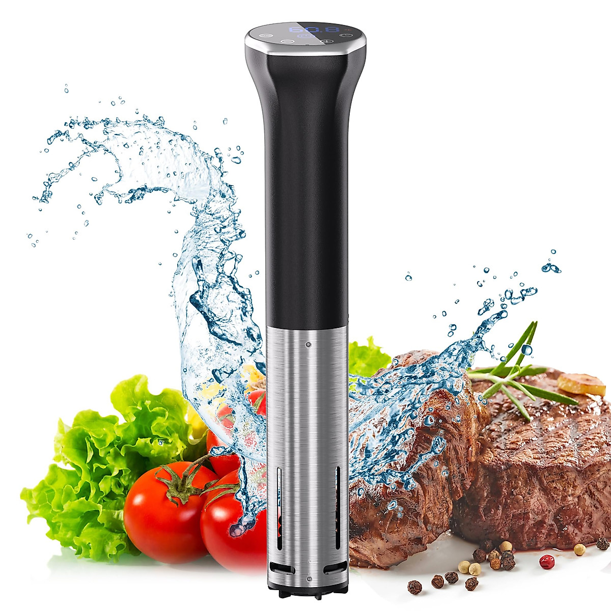 Sous Vide Machine, Sous Vide Cooker 1100W, Immersion Circulator Precisional Cooker with Touch Control, Accurate Temperature, Fast Heating, Time Control, Ultra-quiet, IPX7 Waterproof