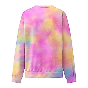Stessotudo my orders placed Long Sleeve Tops for Women Casual Crewneck Graphic Loose Sweatshirt Lightweight Pullover Trendy Fall Shirts 2023 Pink M