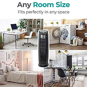 Alen T500 Air Purifier, Quiet Air Flow for Large Rooms, 500 SqFt, Portable Air Cleaner for Allergens, Dust, Pollen, Pet Dander, in Black