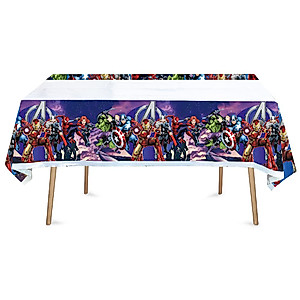 SUTRADHAR 41pcs Superhero Party Supplies,1Tablecover, 20Napkins,20Plates, Superhero Birthday Party Decorations,41Pcs/Set