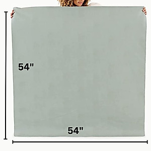 Uniklook Vegan Leather Mat Multipurpose Playmat Kids Infant Picnic Blanket - Waterproof Baby Splat mat for High Chair Sand Proof Beach Blanket Indoor Outdoor (Sage+Dawn Blue)