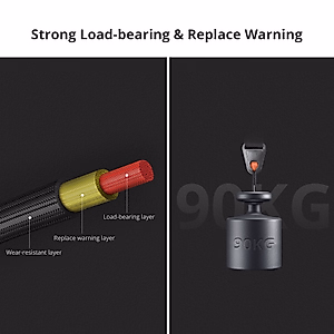 PGYTECH 2.1" Wide Camera Shoulder Strap with Quick Release Plate Wide Camera Neck Straps Long for Photographers Adjustable for DSLR SLR (Night Black)