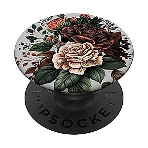Vintage Roses Flower Floral Illustration Blossom PopSockets Swappable PopGrip