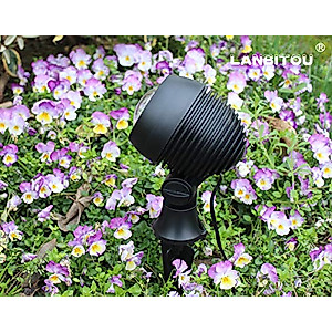 LANBITOU Solar Spotlights Outdoor,Waterproof Solar Landscape Spot Lighting for Flag Yard Wall Garden Pathway Trees Patio - White