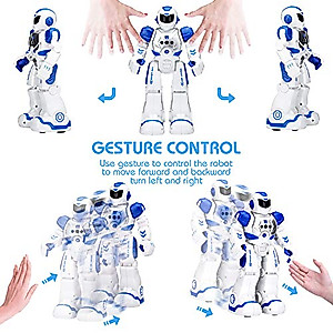 KingsDragon Robots Toy for Kids, RC Gesture Sensing Toy, Interactive Walking Singing Dancing Robot Birthday Gift Presents for Boys Girls Age 3 4 5 7 8 9 Years Old