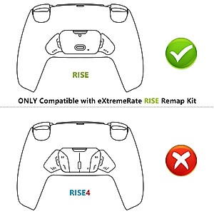 Wood Grain Replacement Redesigned K1 K2 Back Button Housing Shell for PS5 Controller eXtremerate Rise Remap Kit - Controller & Rise Remap Board NOT Included