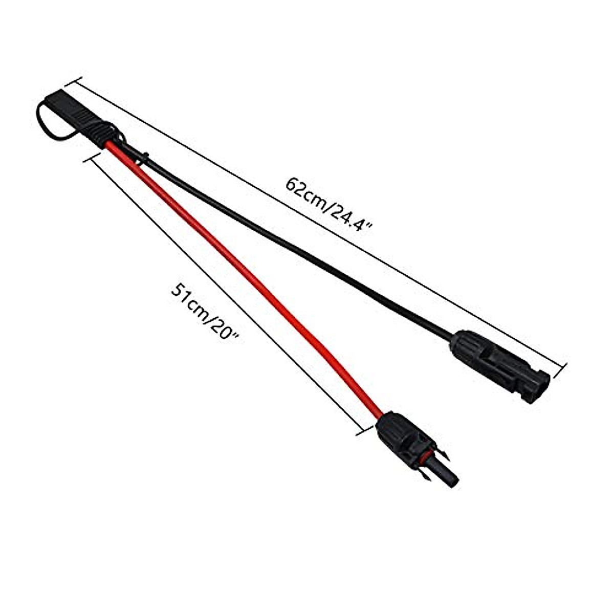 CERRXIAN 50cm 10AWG SAE to Male & Female Adapter 10AWG Cable with SAE Conector for RV Panel Solar