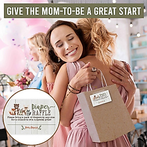 Hadley Designs 25 Baby Shower Diaper Raffle Tickets For Baby Shower Games To Play - Woodland Baby Shower Games Gender Neutral, Diaper Raffle Cards, Baby Raffle Tickets, Baby Shower Invitation Inserts