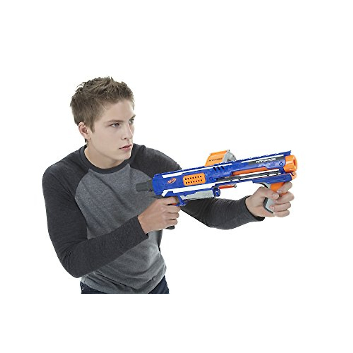 NERF Rampage N-Strike Elite Toy Blaster with 25 Dart Drum Slam Fire for Kids, Teens, & Adults (Amazon Exclusive)