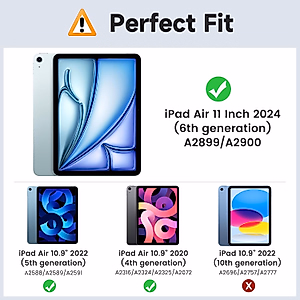 Clear TPU Case for iPad Air 11 inch 2024/ Air 5th/ 4th with Pencil Holder Shockproof, XUYICC Transparent Silicone Rubber Back Cover for iPad Air 11” 2024/Air 5th Gen 10.9" 2022 / Air 4th Gen 2020