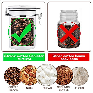 Bincoo Stainless Steel Coffee Containers 26oz, Coffee Canister for Ground Coffee, Airtight Coffee Container with Measuring Scoop