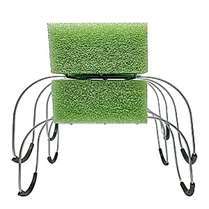 2 Pack 12 Inch Wire Rustproof Galvanized Gravestone Saddle Cemetery Headstone Saddle with Foam Attached