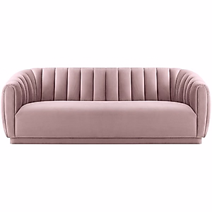 TOV Furniture Arno Collection Velvet Livingroom Sofa, Pink