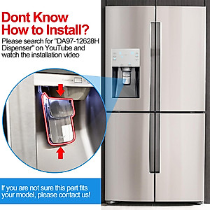 UPGRADED DA97-12628N Refrigerator Assembly Lever Dispenser Replacement, Compatible with Samsung Refrigerator Parts RF31FMEDBWW/AA-00 RF31FMEDBSR/AA-03 RF31FMEDBBC Dispenser Ice Chute Funnel Lever