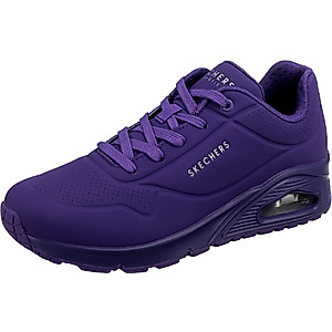 Skechers Women's Uno-Night Shades Sneaker, Purple, 8.5 Wide
