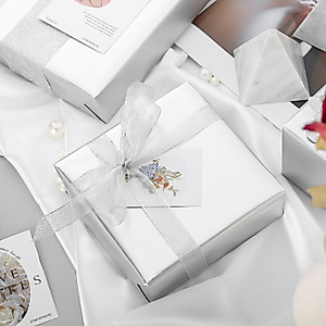 Homeral Jumbo Matte Silver Wrapping Paper Roll - Solid Color for Birthday, Wedding, Christmas, All Occasion - 30 Inch x 32.8 Feet