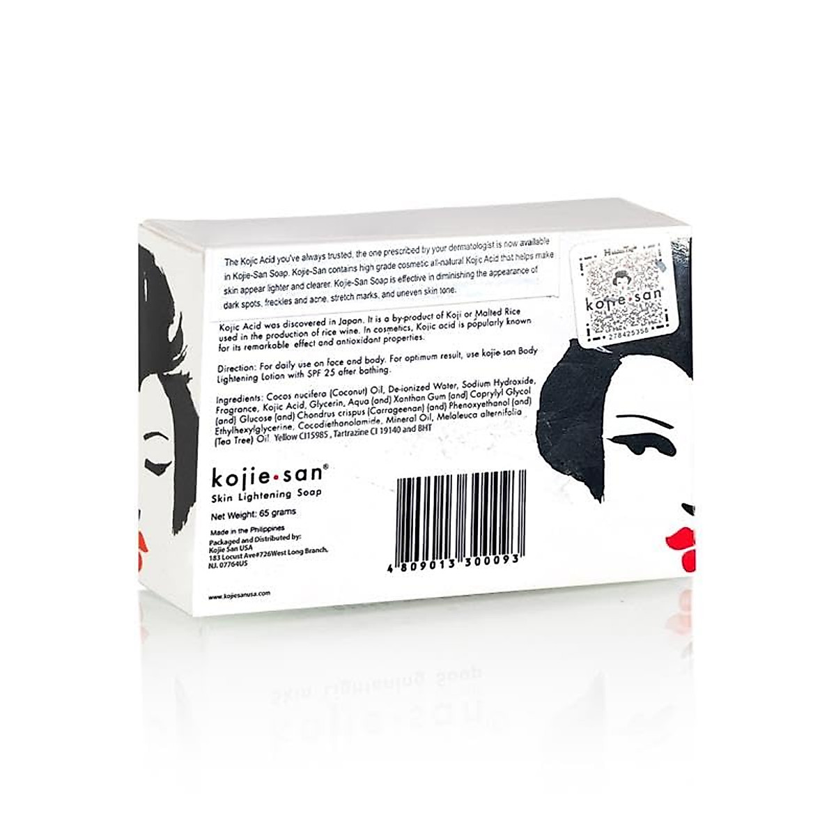 Kojie San Skin Brightening Soap – The Original Kojic Acid, Dark Spot Remover Bar Soap with Coconut & Tea Tree Oil – 100g x 3 Bars with Net