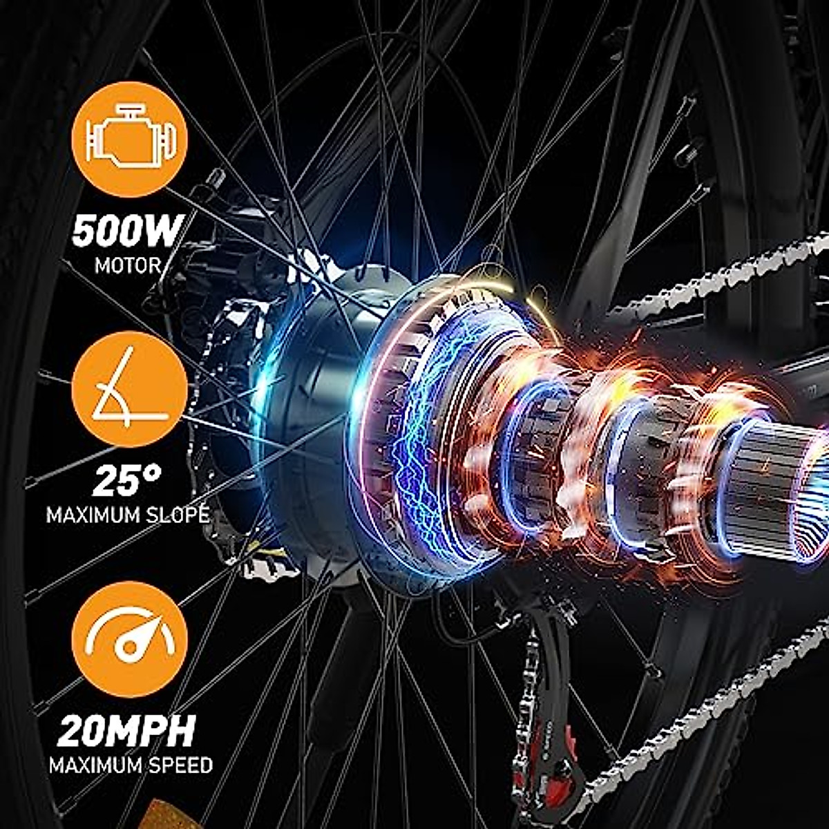 HITWAY Electric Bike for Adults, 26" × 2.125/3.0/4.0 Fat Tire E Bike 12Ah/15Ah Removable Electric Bicycle, 500W/750W Mountain Bike Snow Beach Bicycle with 7 Gears, UL2849 Certified