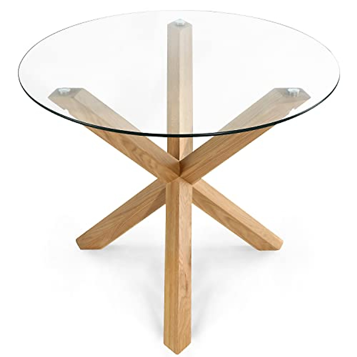 POLY & BARK Kennedy 37.4" Round Dining Table, Natural