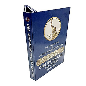 Ewind 2020 Hardcover with Foam Inner Coin Collection Album for USA Coins (Innovation Dollar), 253mm x 354mm x 21mm