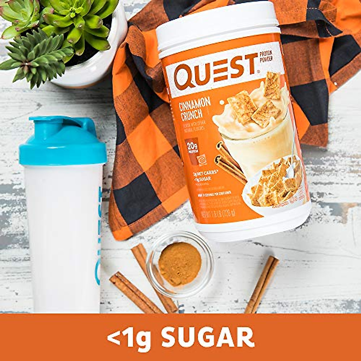 Quest Nutrition Cinnamon Crunch Protein Powder, High Protein, Low Carb, Gluten /Soy Free, 25.6 Ounce (Pack of 1)