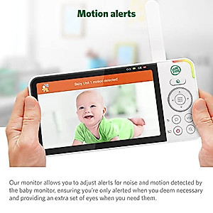 LeapFrog LF915HD Baby Monitor, 5” 720p Screen, 360° Pan & Tilt with 8X Zoom Camera, Color Night Vision, Night Light, Two-Way Intercom, Secure Transmission No WiFi