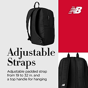 Concept One New Balance Laptop Backpack, Bungee Travel Bag for Men and Women, Black, 17 Inch
