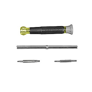 Klein Tools 32585 Multi-bit Precision Screwdriver Set, 4-in-1 Electronics Screwdriver with Industrial Strength Torx Bits, Spin Top