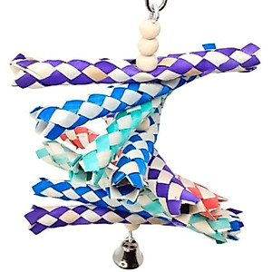 Hypeety Parrot Nibbling Toy Bird Toy Colorful Braided String