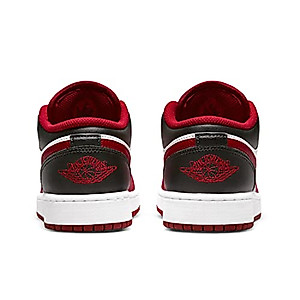 Jordan Boy's Air Jordan 1 Low (Big Kid) White/Gym Red/Black 4.5 Big Kid M