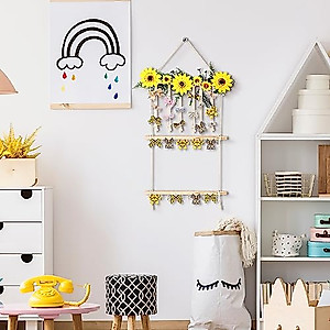 Kigley Bow Holder for Girls Hair Bows Headband Holder Baby Hair Accessories Hair Clips Hanging Organizer for Baby Nursery Toddler Girls Room Door Hair Bows Organizer